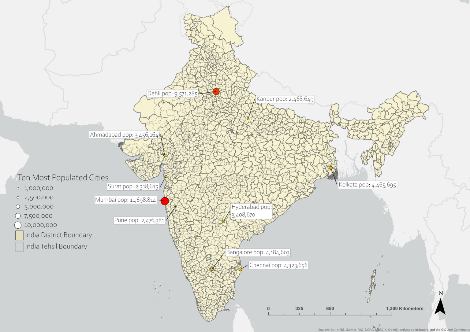 Digitization of Indian Census Districts 1872 to Present – Appraising Risk