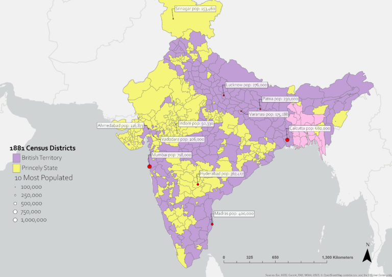 Digitization of Indian Census Districts 1872 to Present – Appraising Risk